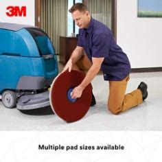 3m™ Red Buffer Pad 5100 Red 432 Mm X 82 Mm 17 In 5 Eacase 3m