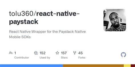 Github Tolu360react Native Paystack React Native Wrapper For The Paystack Native Mobile Sdks