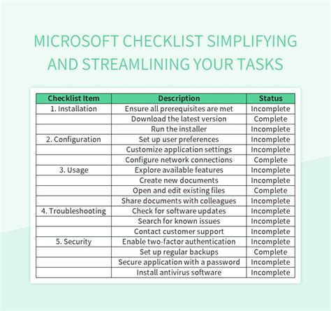 Streamline Your Workflow With Microsoft Checklist Excel Template And Google Sheets File For Free