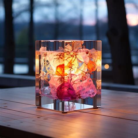 Premium Ai Image A Cube Lamp Colorful Design