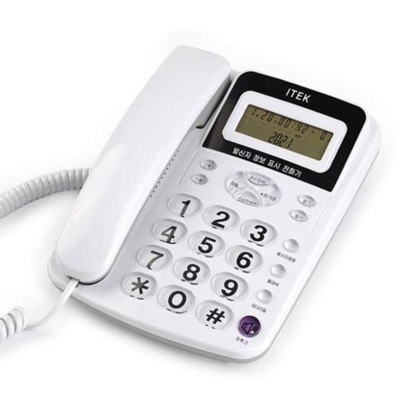 티몬월드 아이텍 사무용 매장 발신자표시 유선전화기 Ik 310 화이트 빅버튼 팩스 단말기 전화기 가전