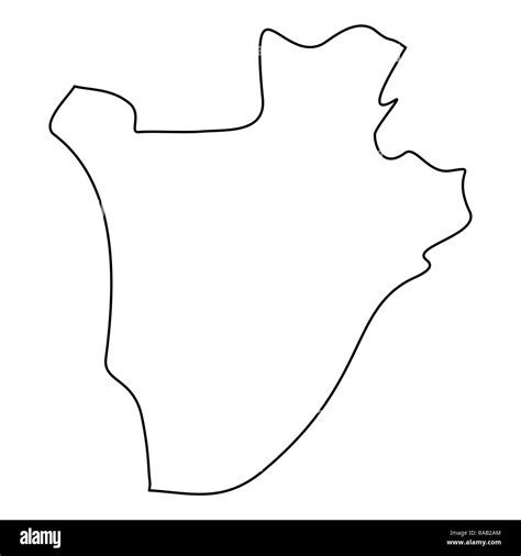 Map Of Burundi Outline Silhouette Of Burundi Map Illustration Stock
