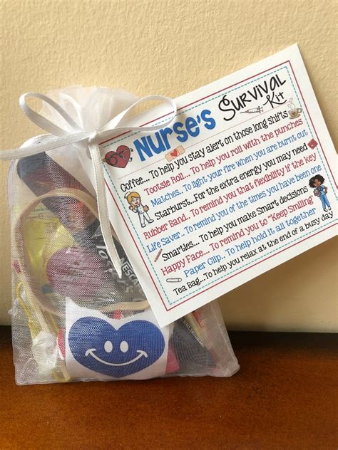 Nurses Survival Kit Sweet Thoughts Goody Bag Happy Etsy Uk