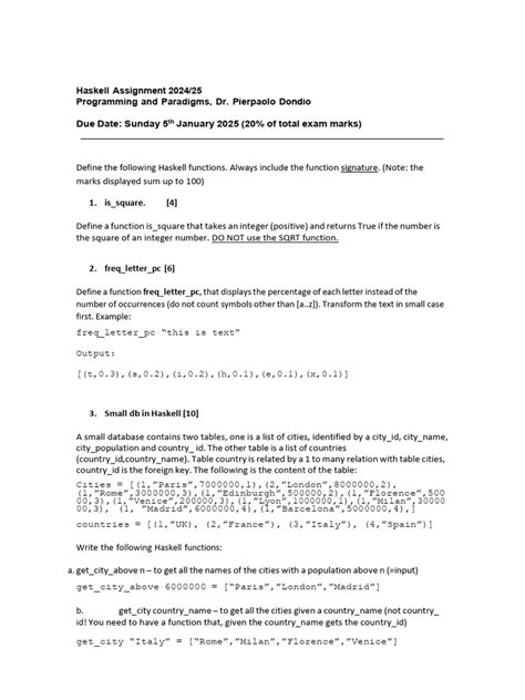 Haskell Programming Assignment Pdf Integral Cipher