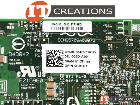 H914r Low P Dell Broadcom Netxtreme Ii 5709 Nic 1gbase T Dual Port