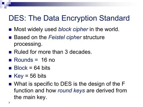 Data Encryption Standard In Cryptography Pptx