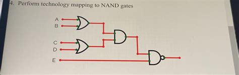 Solved 4 Perform Technology Mapping To Nand Gates A B U E