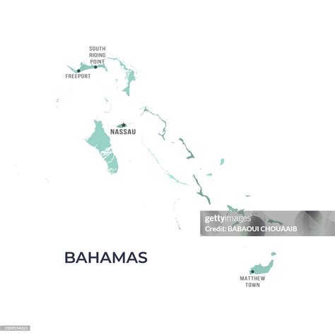 Map Of Bahamas With Regions Borders And Famous Cities High Res Vector