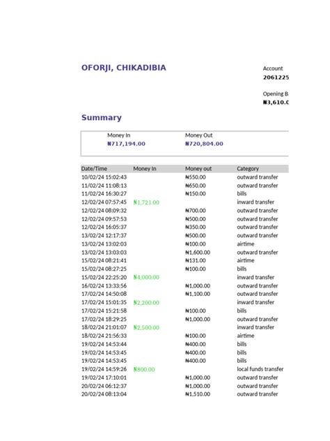 Customer Statement Pdf