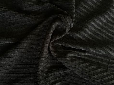 Ribbed Knit Fabric Black As Fabric Fabric