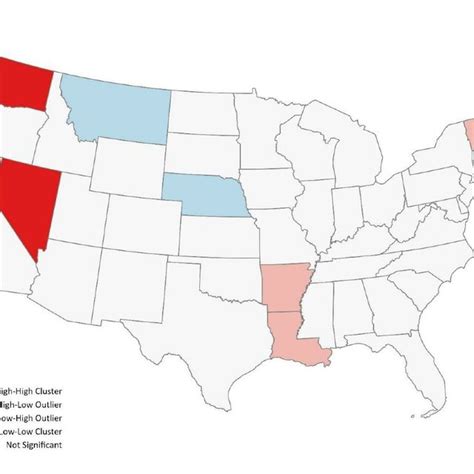 Lisa Local Indicators Of Spatial Association Map Of Residuals From