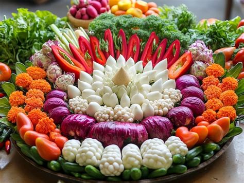 Beautiful Arrangement Of Different Types Vegetable In A Basket