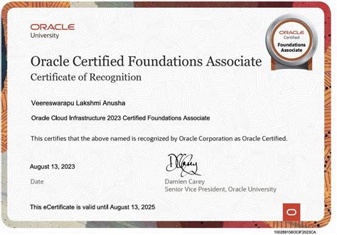 Lakshmi Anusha On Linkedin Oraclecertified Cloudinfrastructure