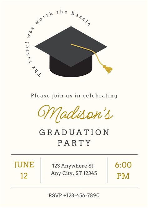 Free Custom Printable Graduation Invitation Templates Canva