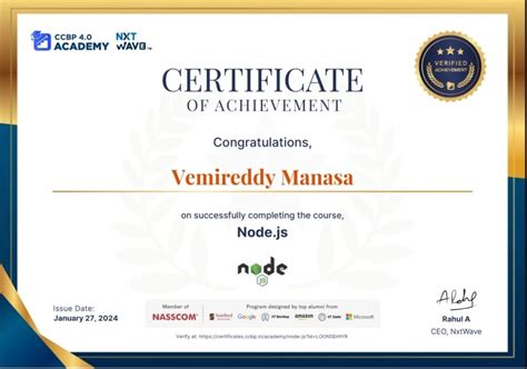 Manasa Vemireddy On Linkedin Nxtwave Nodejs Ccbpnxtwave Learninganddevelopment Newskills