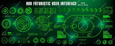 Interface Utilisateur Vert Futuriste Hud Affichage Du Tableau De Bord