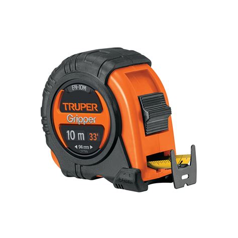 Flexómetro Gripper Truper Industrial 10m Tecnología Anti Impacto