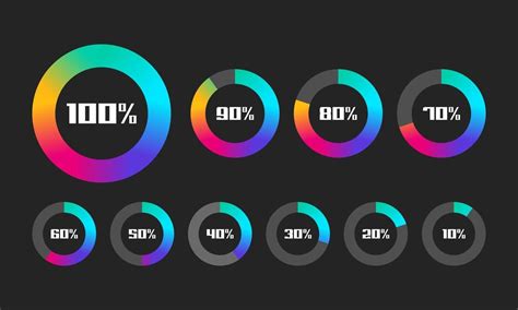Set Of Loading Bar Vector Illustration Progress Visualization Loading Status Collection Web