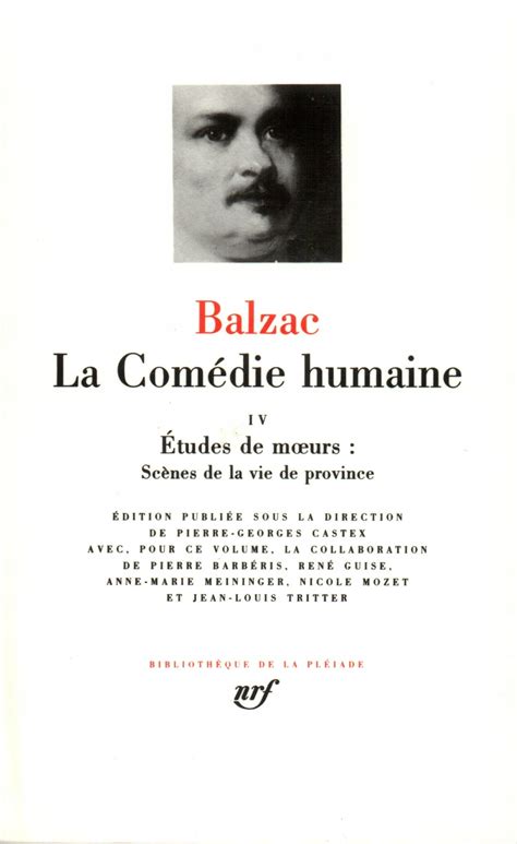 Balzac Honore De La Comedie Humaine 4la Muse Du Departement Scènes