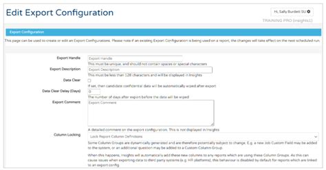 Export Configurations