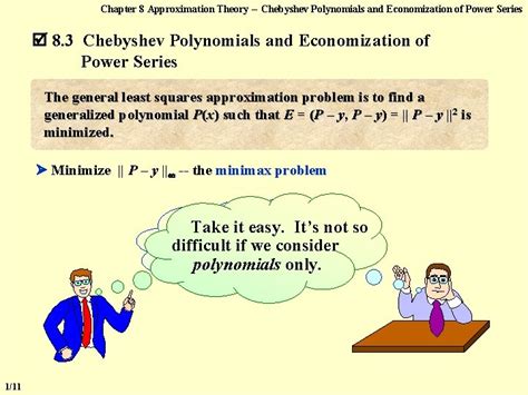 Chapter 8 Approximation Theory Chebyshev Polynomials And Economization