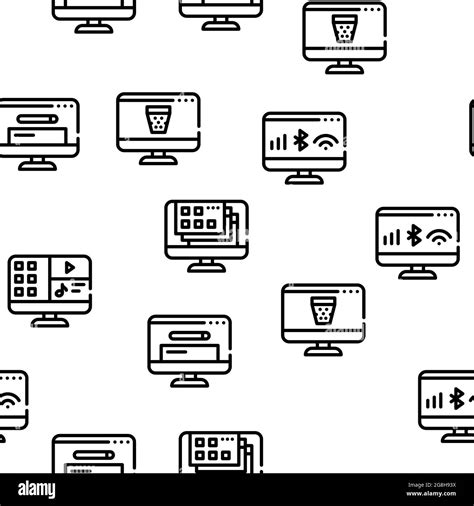 Operating System Pc Vector Seamless Pattern Stock Vector Image And Art