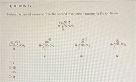 solved follow the curved arrows to draw the second resonance