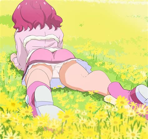 haruyama kazunori nono hana hugtto precure precure 1girl ass boots female focus flower