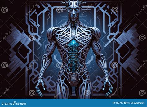 Evil Artificial Intelligence Robot Metallic Figure Science Fiction