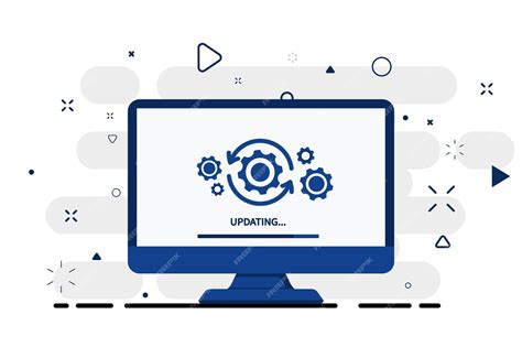 premium vector loading process in computer screen system software update data upgrade or