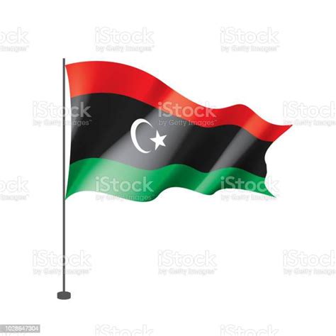 리비아 국기 흰색 배경 벡터 일러스트 레이 션 0명에 대한 스톡 벡터 아트 및 기타 이미지 0명 3차원 형태 국기 Istock