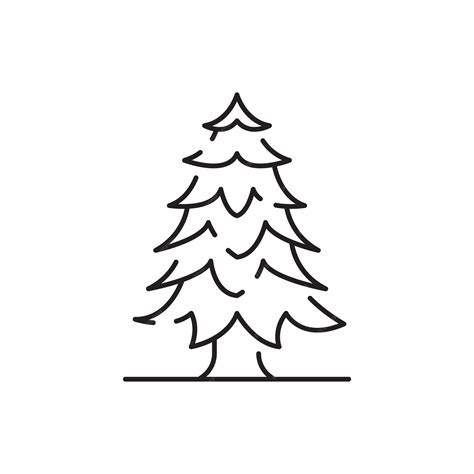 Premium Vector Tree Line Icon Naturally Beautiful Symbol Wooden Trunk And Outline Branches For