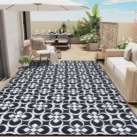 Hugear 9x12 Large Outdoor Rugs Waterproof Patio Rugsplastic Straw
