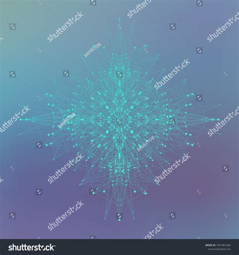 Big Data Visualization Artificial Intelligence Machine Stock Vector Royalty Free 1091861600