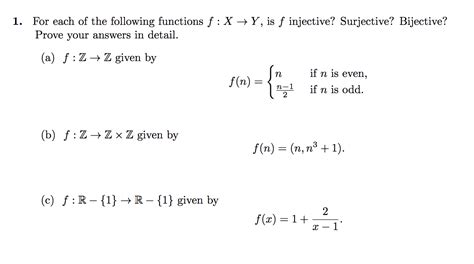 Solved Y Is F Injective Surjective Bijective For Chegg