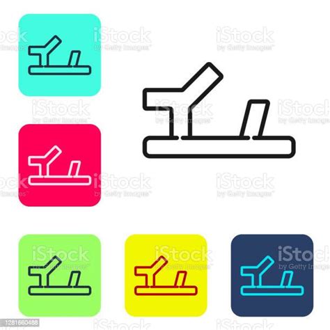 흰색 배경에 고립 된 검은 색 라인 아기 신발 아이콘 샌들 기호 색상 정사각형 단추로 아이콘을 설정합니다 벡터 0명에 대한 스톡 벡터 아트 및 기타 이미지 Istock