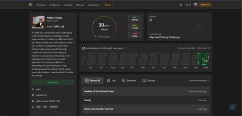 Leetcode Solved Problems On 2828365 Pallavi Thoke Posted On The