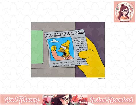The Simpsons Old Man Yells At Cloud Newspaper V2 Png Instan Inspire