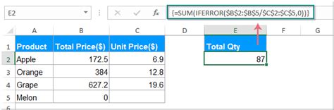 Excel Iferror Function
