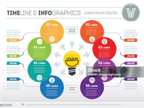 최종 제품에 아이디어에서 8 옵션비즈니스 개념 다이어그램 또는 원형 차트의 웹 템플릿입니다 Infographic 기술 또는 교육