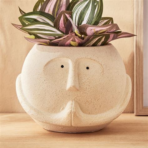 Buy Natura Cement Face Planter From Home Centre At Just Inr 799 0