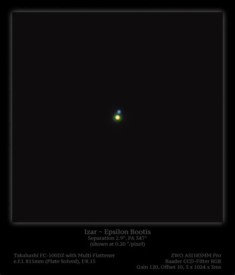 The Double Stars Sirius And Izar With A Takahashi Fc 100dz