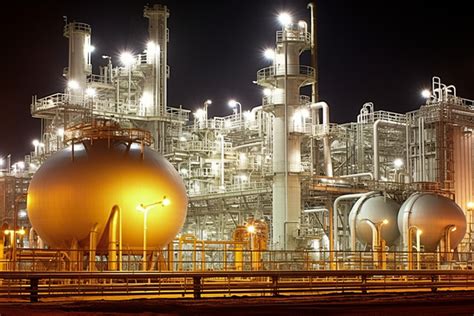 An Oil Refinery With Pipes In It Background High Resolution