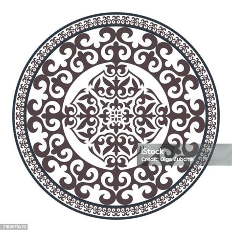 둥근 투각 골드 아시아 카자흐어 장식 프레임 방패 투르크 카자흐스탄 키르기스스탄 우즈베크어 세라믹 섬유 자수 금 두개골 모자 유르트 샌드 블라스팅을위한 국가 아시아 장식의