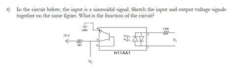 In The Circuit Below The Input Is A Sinusoidal Chegg