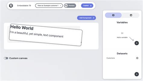 Defining Components Embeddable Documentation