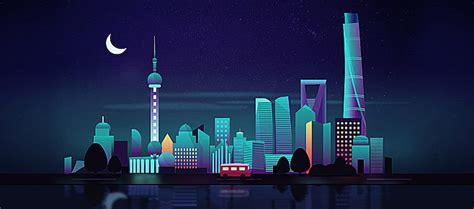 夜晚 上海 东方明珠 外滩 城市 海报banner 卡通 童趣 手绘图库 png图片 网 图片素材 背景素材 3540917 北坤人素材