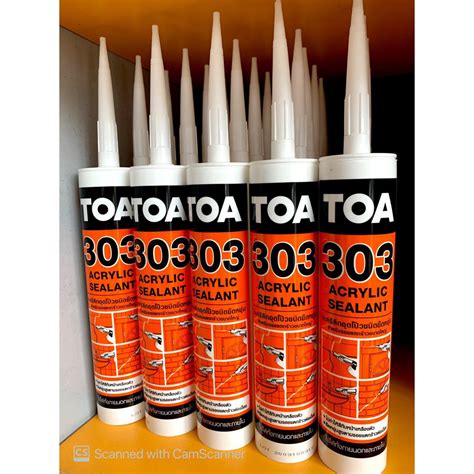 Toa Acrylic Sealant ทีโอเอ 303 อะครีลิคอุดโป๊ว แดปtoa 280 มล สีขาว Shopee Thailand