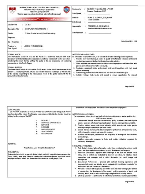 Computer Programming 1 Pdf Control Flow C