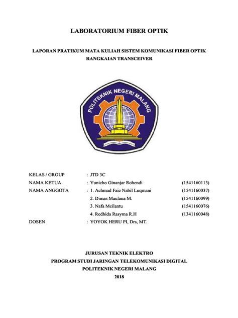 Pdf Laporan Tx Rx Fiber Optik Compress Pdf